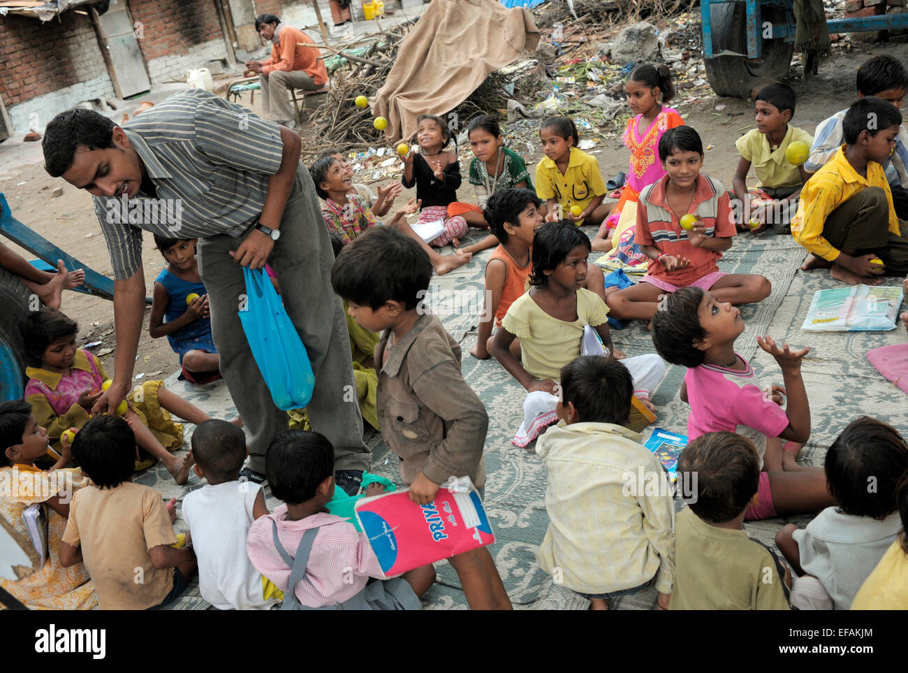 bus schools visit slum areas of delhi india to provide kids with ...