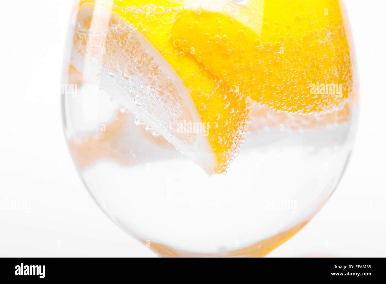 lemon in glass Stock Photo - Alamy