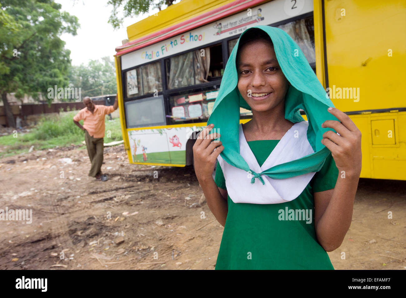 bus schools visit slum areas of delhi india to provide kids with ...