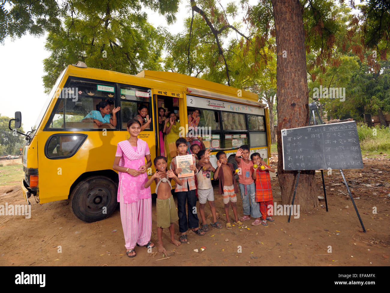 bus schools visit slum areas of delhi india to provide kids with ...