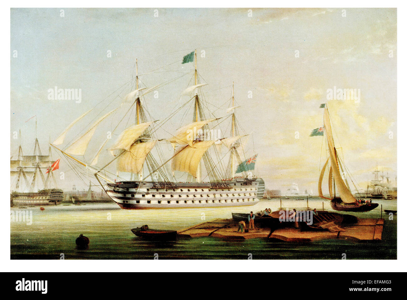 British war ship 1800 hi-res stock photography and images - Alamy