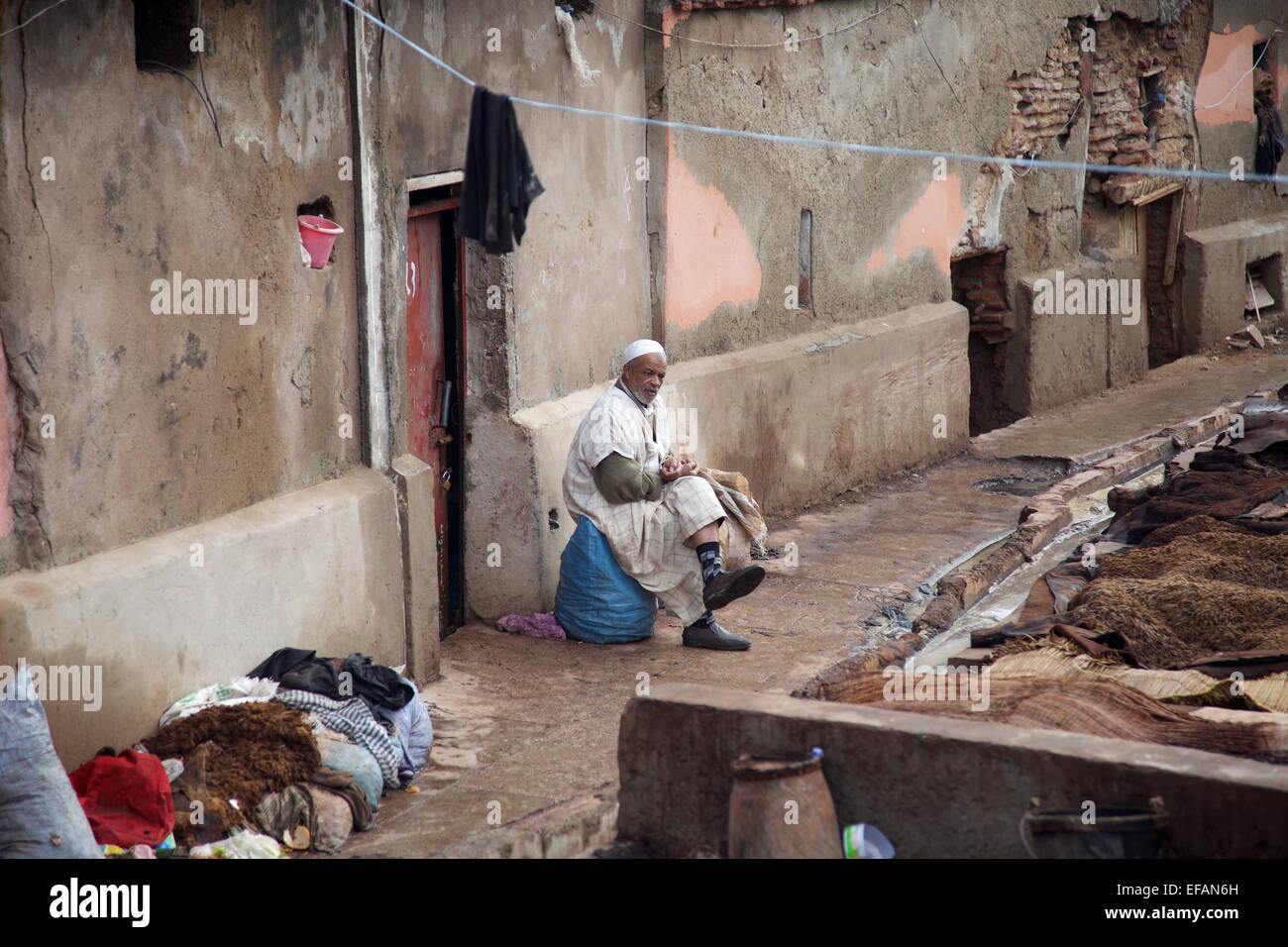 Man Traditional Djellaba Poverty High Resolution Stock Photography and ...