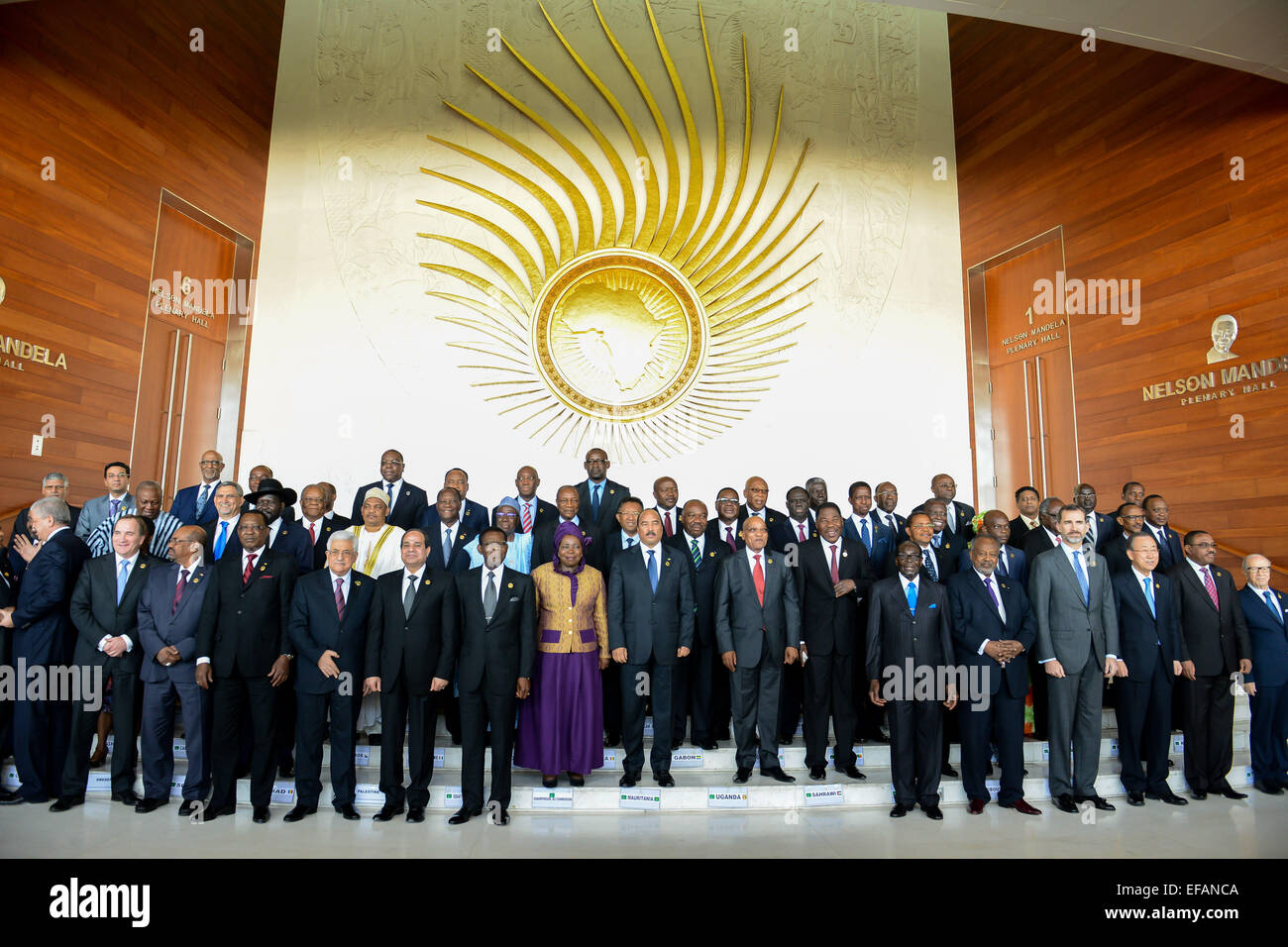 Addis Ababa, Ethiopia. 30th Jan, 2014. Representatives pose for photos ...