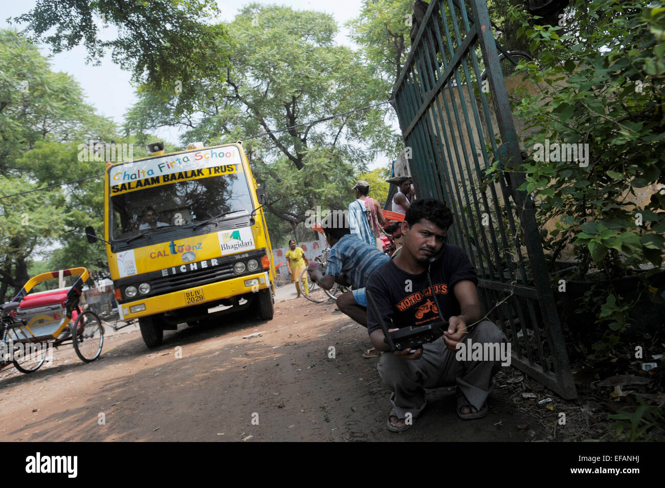 bus schools visit slum areas of delhi india to provide kids with ...