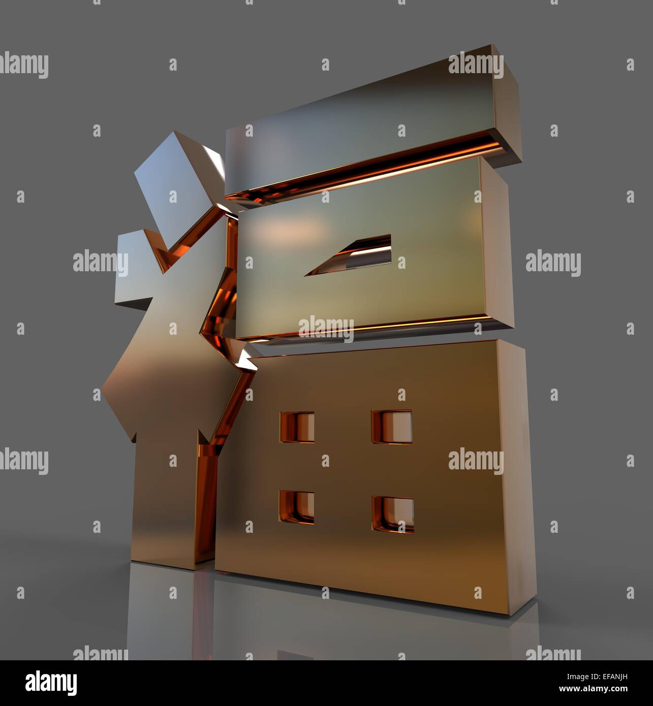 The Golden Chinese Character Meaning Happiness And Good Luck Stock ...