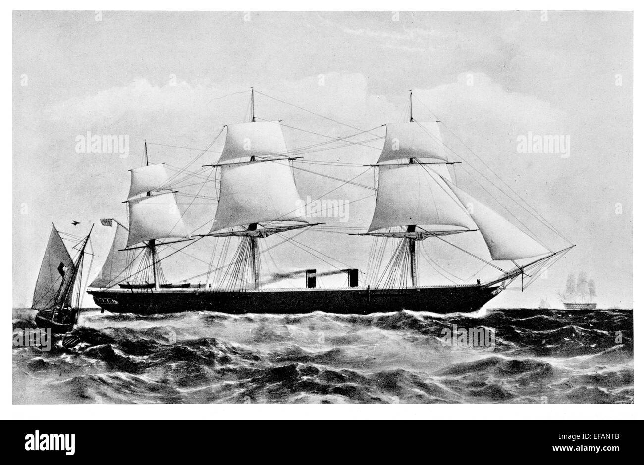 H.M. Steam Frigate Warrior 40 gun.Launched Thames 1860. 1900 to 1923 at ...