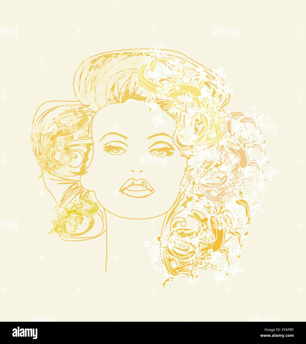 Abstract Beautiful Woman portrait Stock Vector Image & Art - Alamy