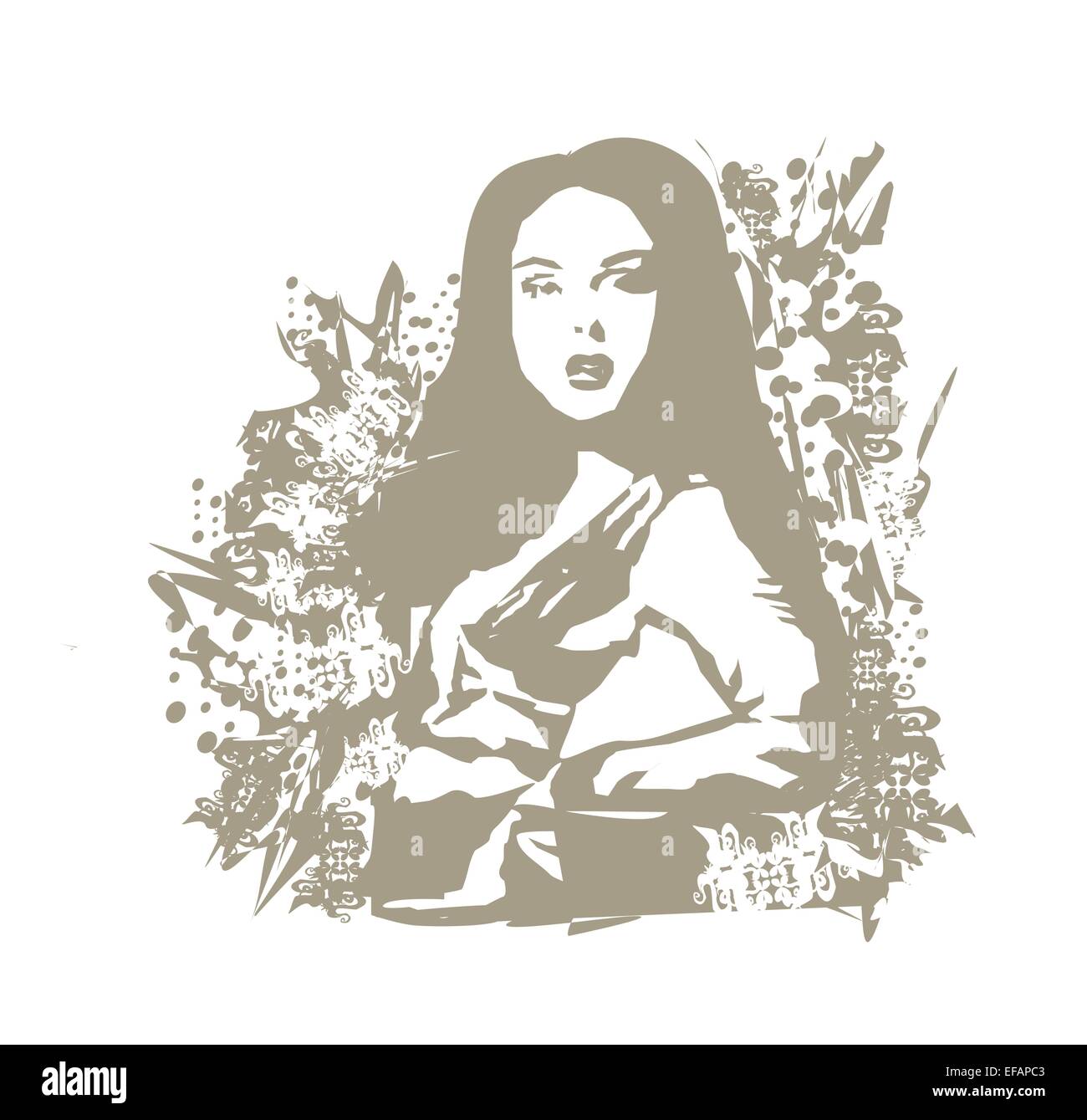 Daisy portrait Stock Vector Images - Alamy