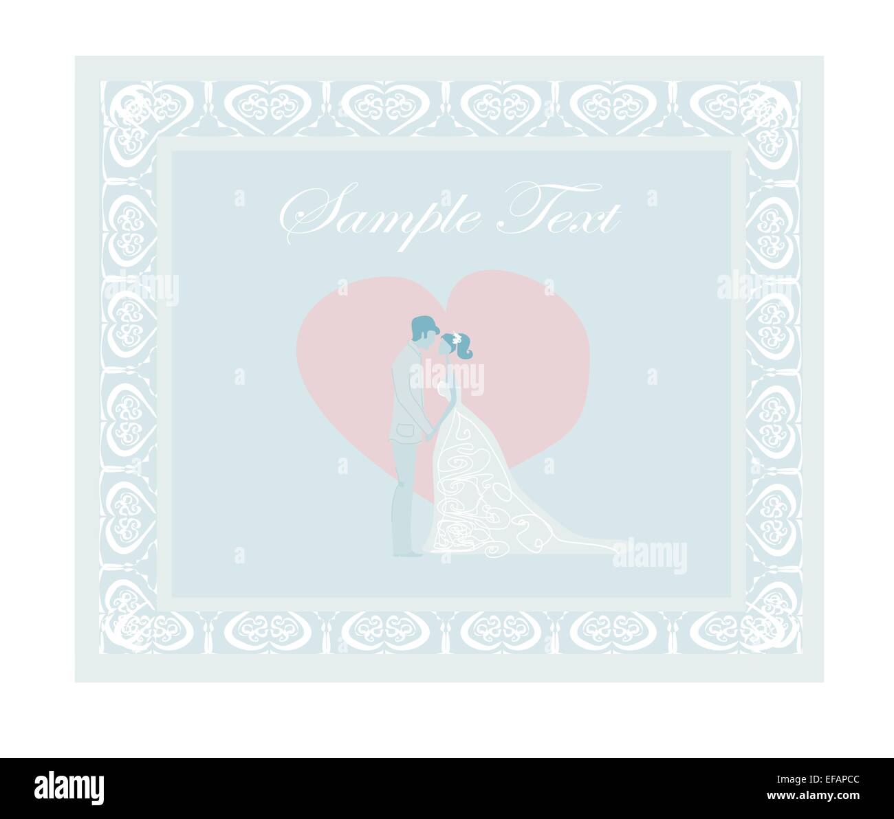 elegant wedding invitation with wedding couple card Stock Vector Image ...