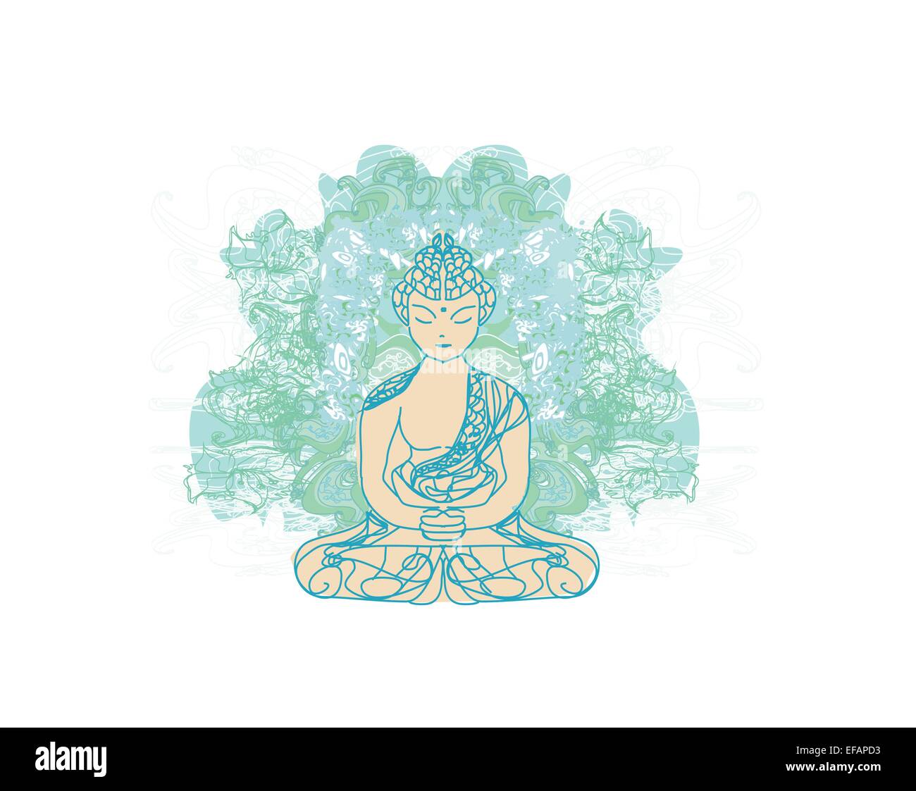 Buddhist monk and big buddha Stock Vector Images - Alamy