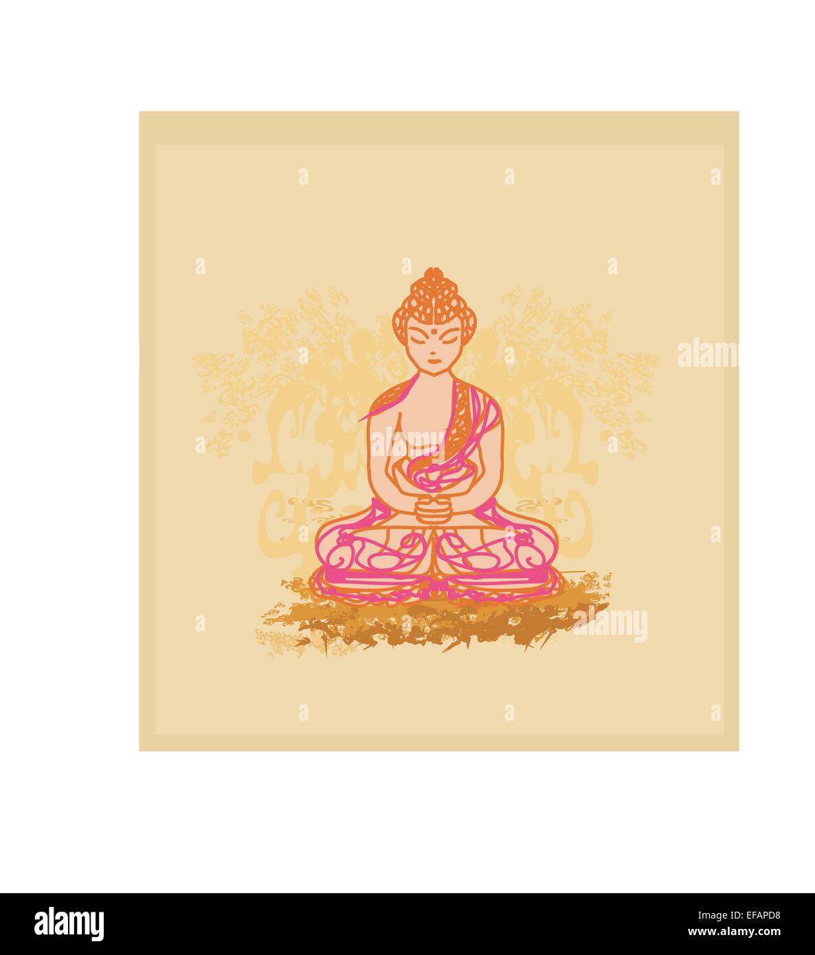 Buddhist monk and big buddha Stock Vector Images - Alamy