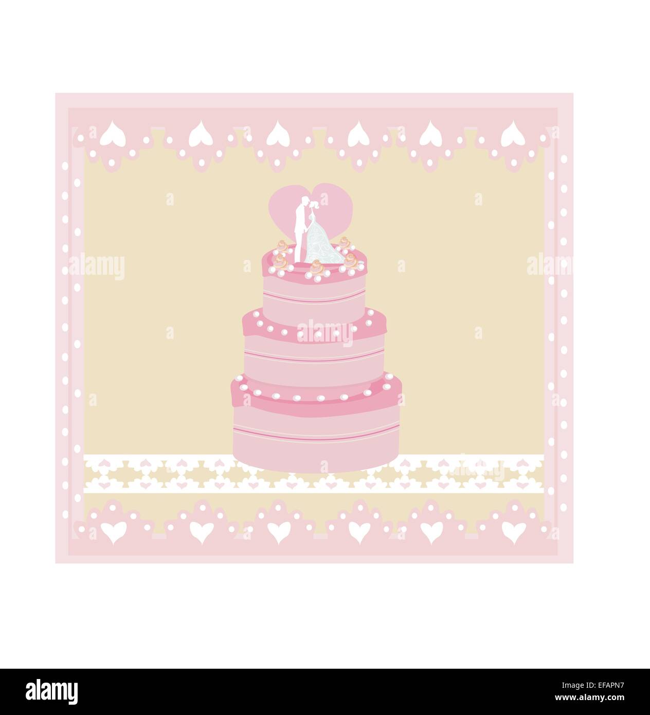 wedding cake card design Stock Vector Image & Art - Alamy