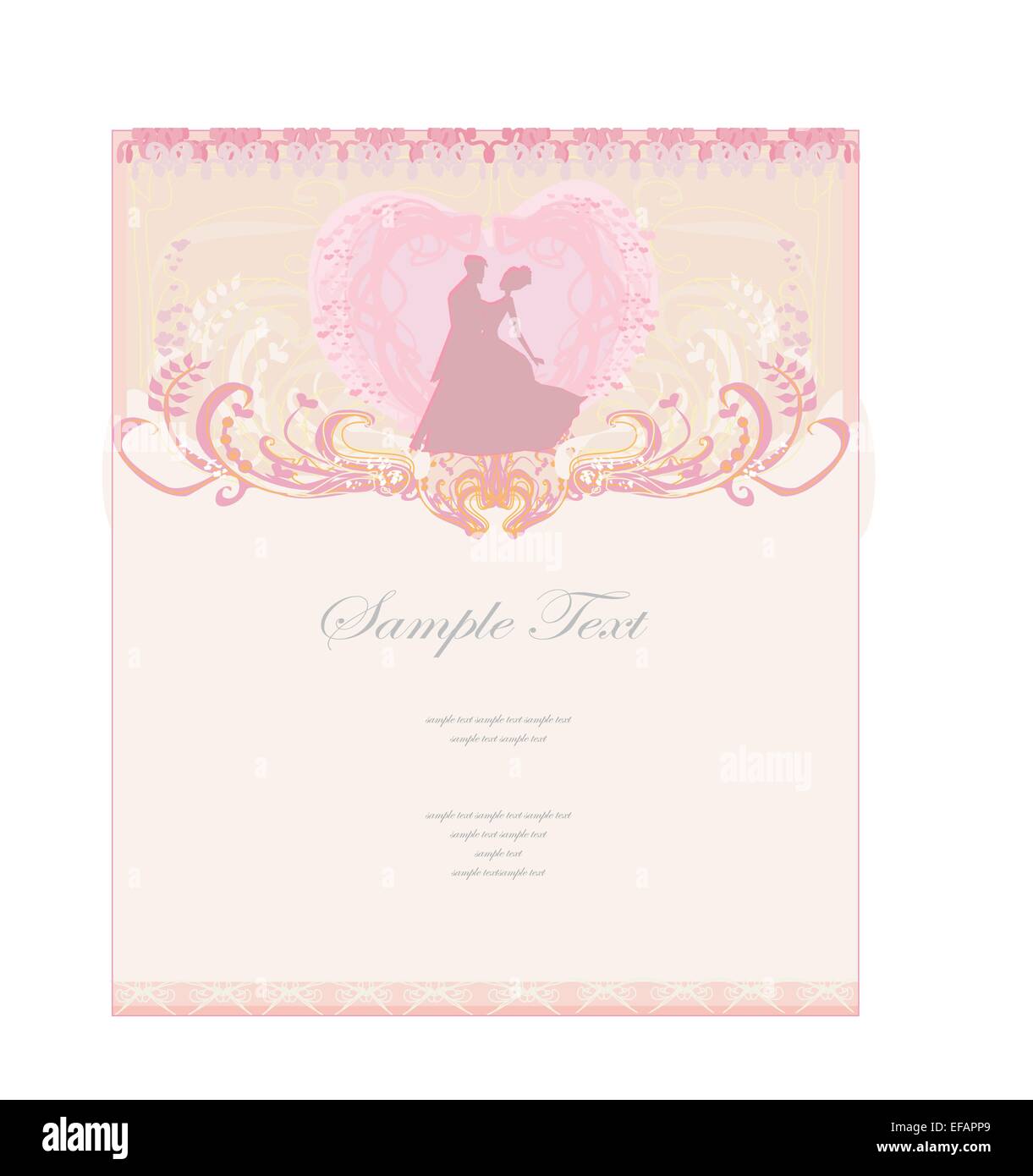 Ballroom wedding couple dancers - invitation card Stock Vector Image ...