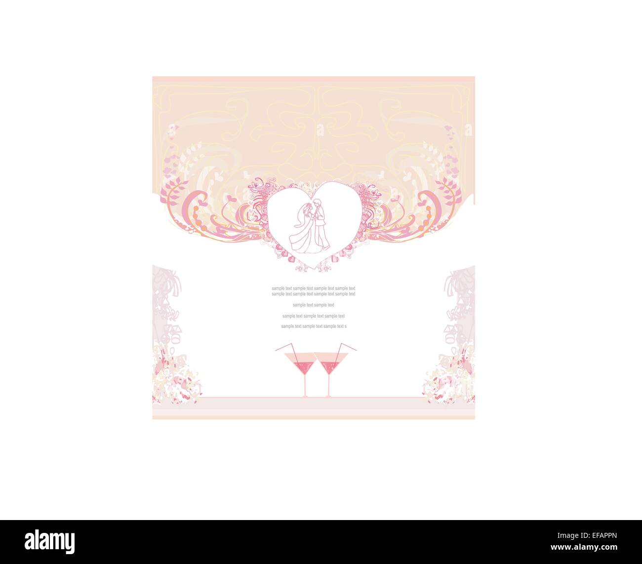 Ballroom wedding dancers - invitation card Stock Vector Image & Art - Alamy
