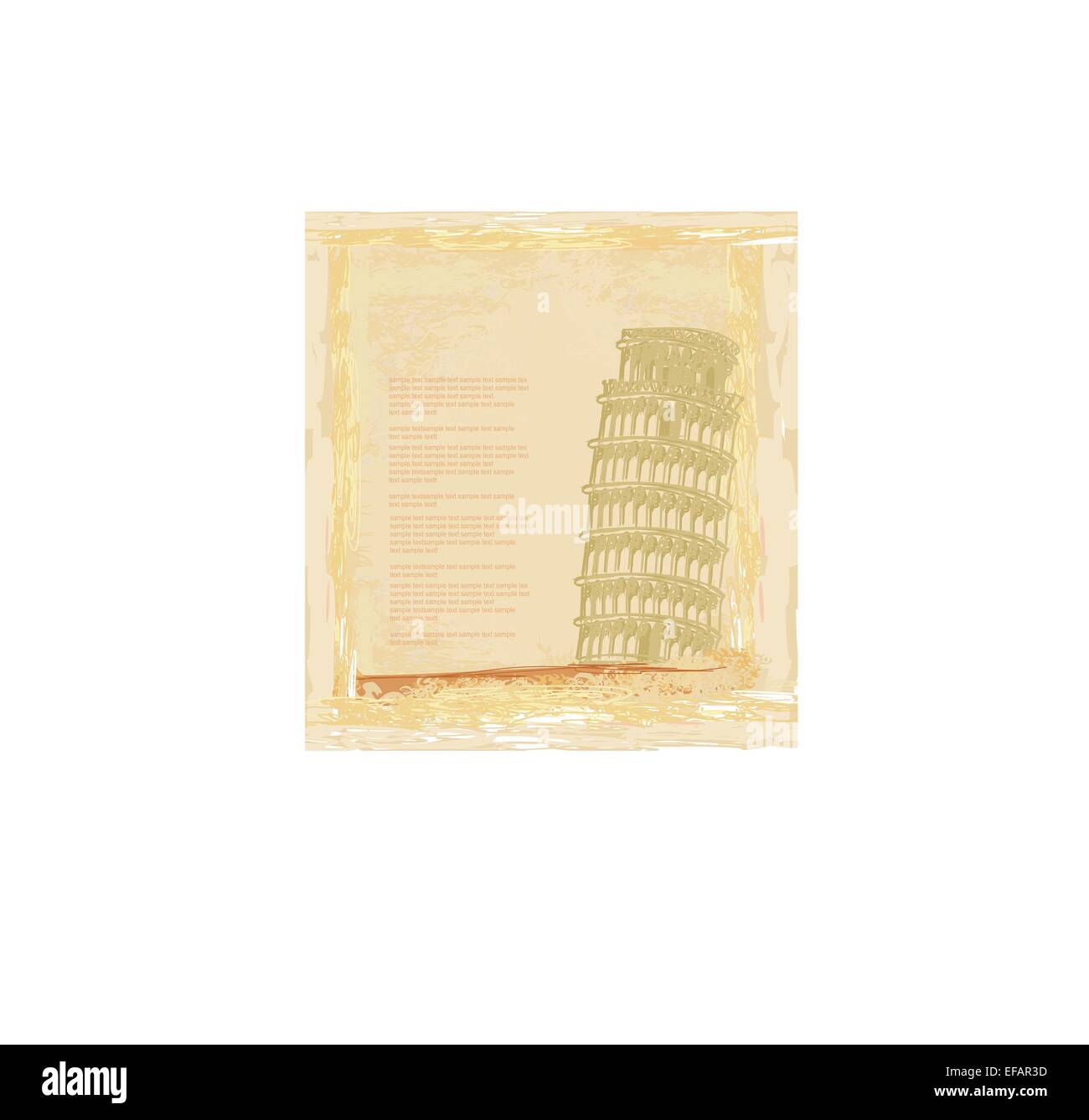 vector Pisa tower grunge background Stock Vector Image & Art - Alamy