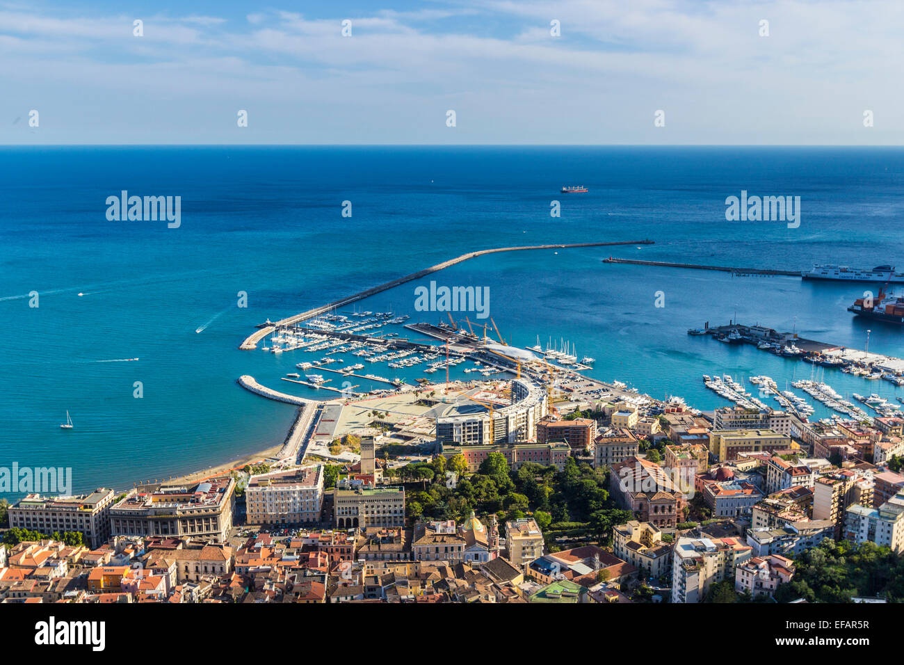 Salerno and the Port Stock Photo - Alamy