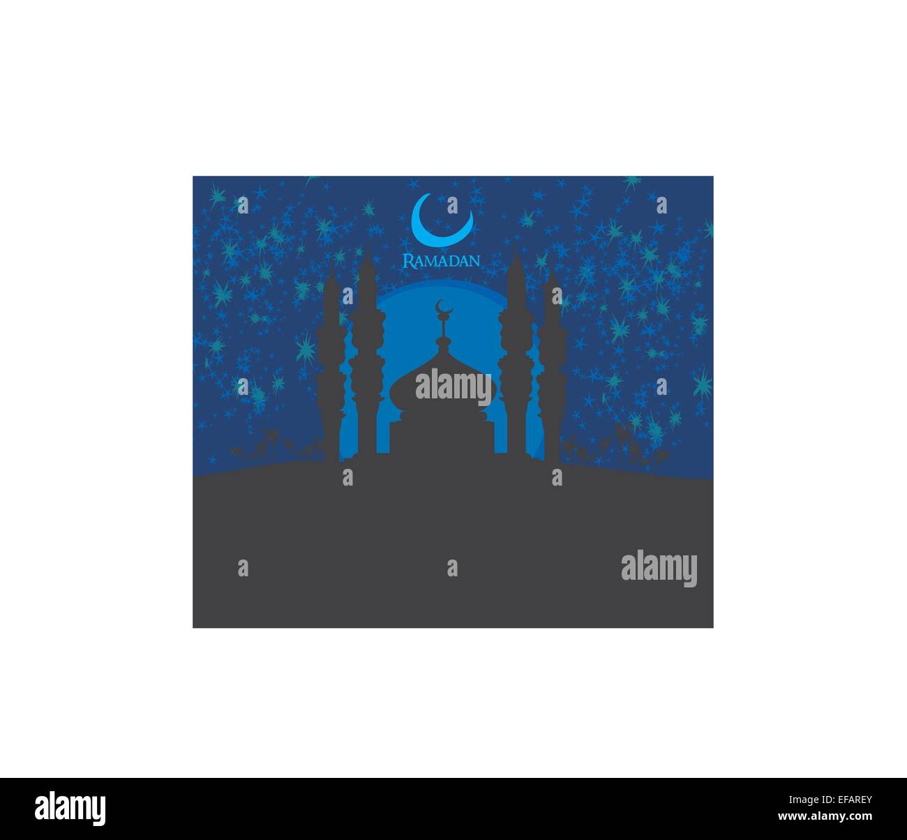 artistic pattern background with moon and mosque Stock Vector Image ...