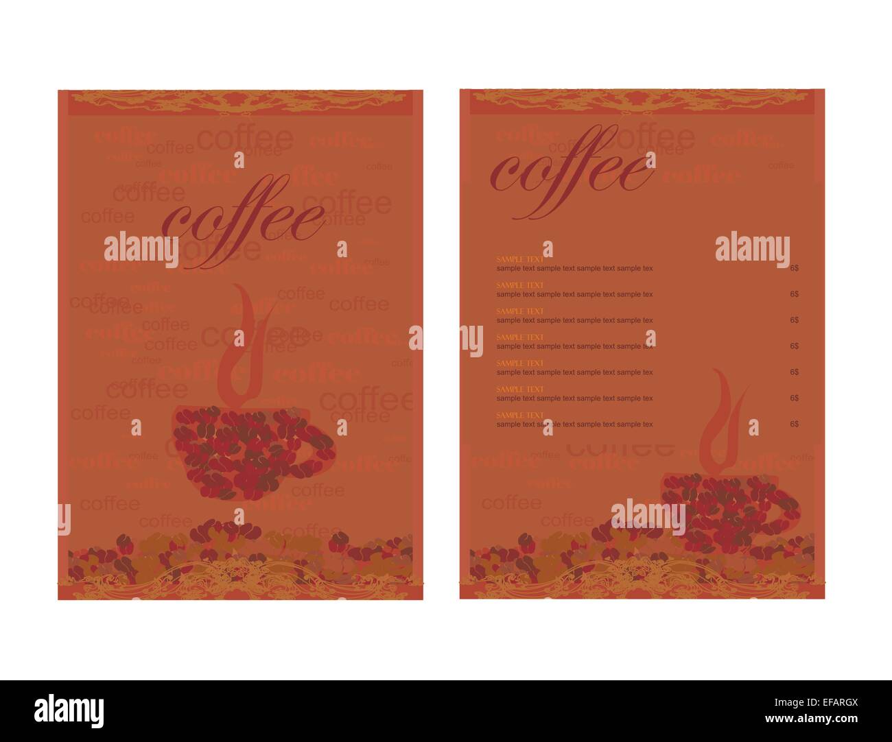 menu coffee shop card Stock Vector Image & Art - Alamy