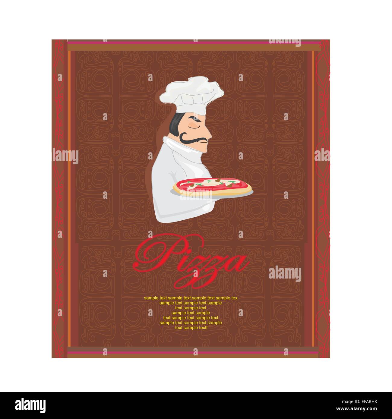 Pizza Menu with chef Template Stock Vector Image & Art - Alamy