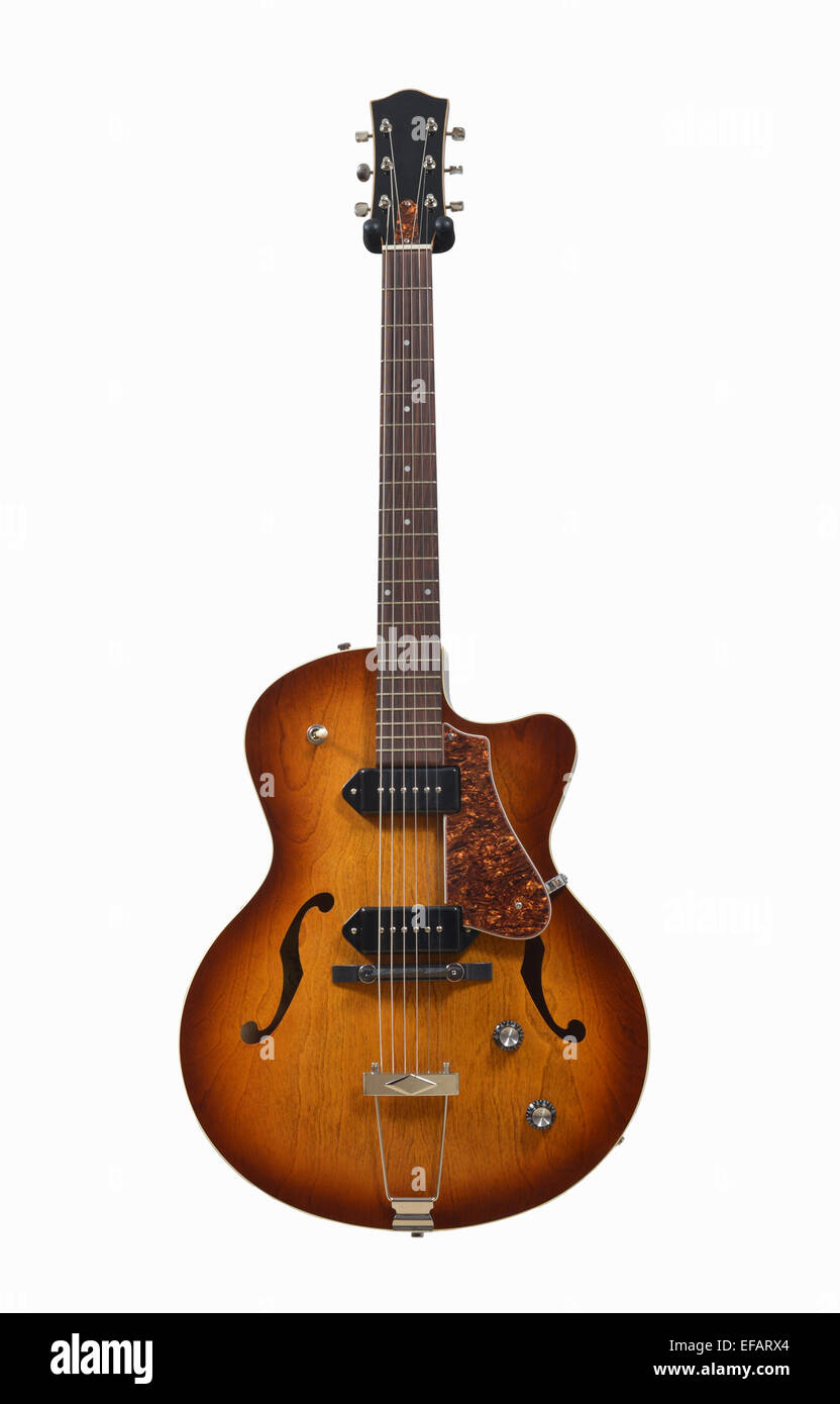 acoustic guitar on white background Stock Photo - Alamy