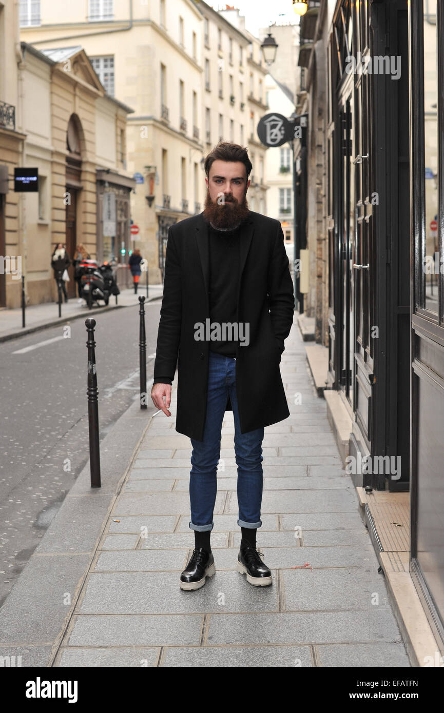 Christopher Lucas arriving at the Serkan Cura runway show during Haute ...