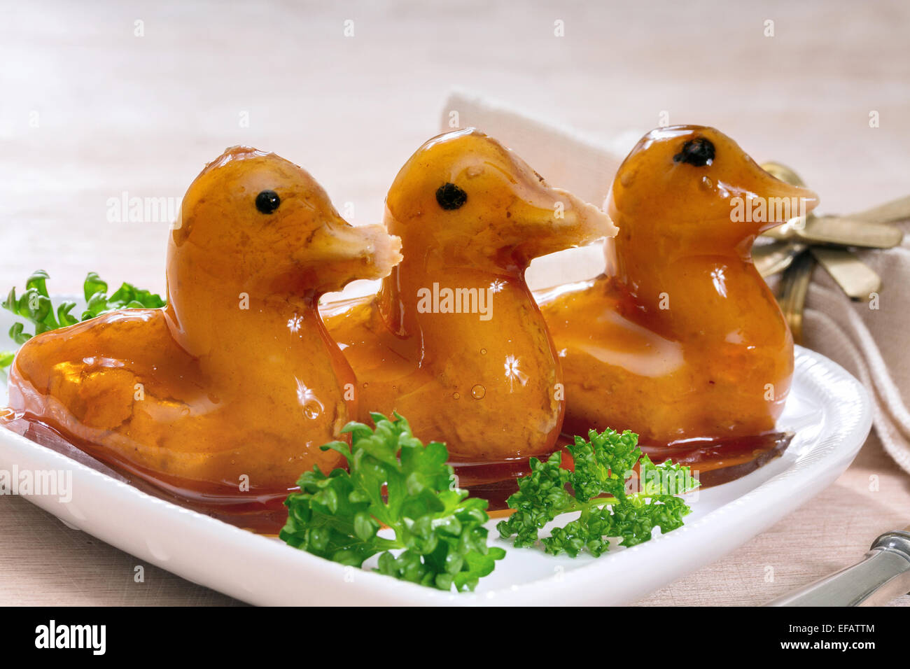 Duck pate in the shape of a bird Stock Photo - Alamy
