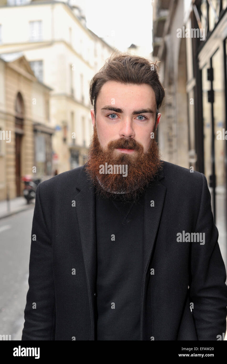 Christopher Lucas arriving at the Serkan Cura runway show during Haute ...