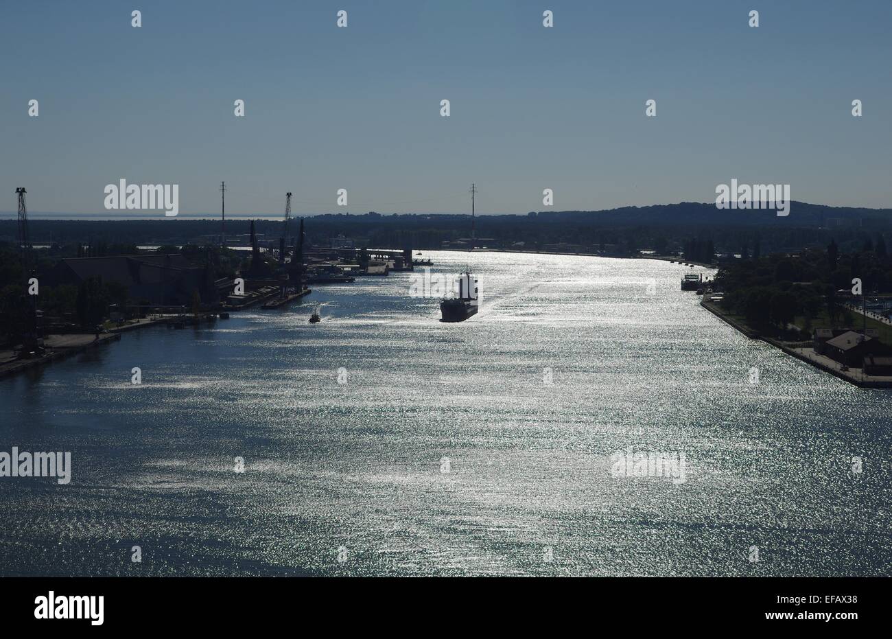 trade sailing out from harbour ship Stock Photo - Alamy