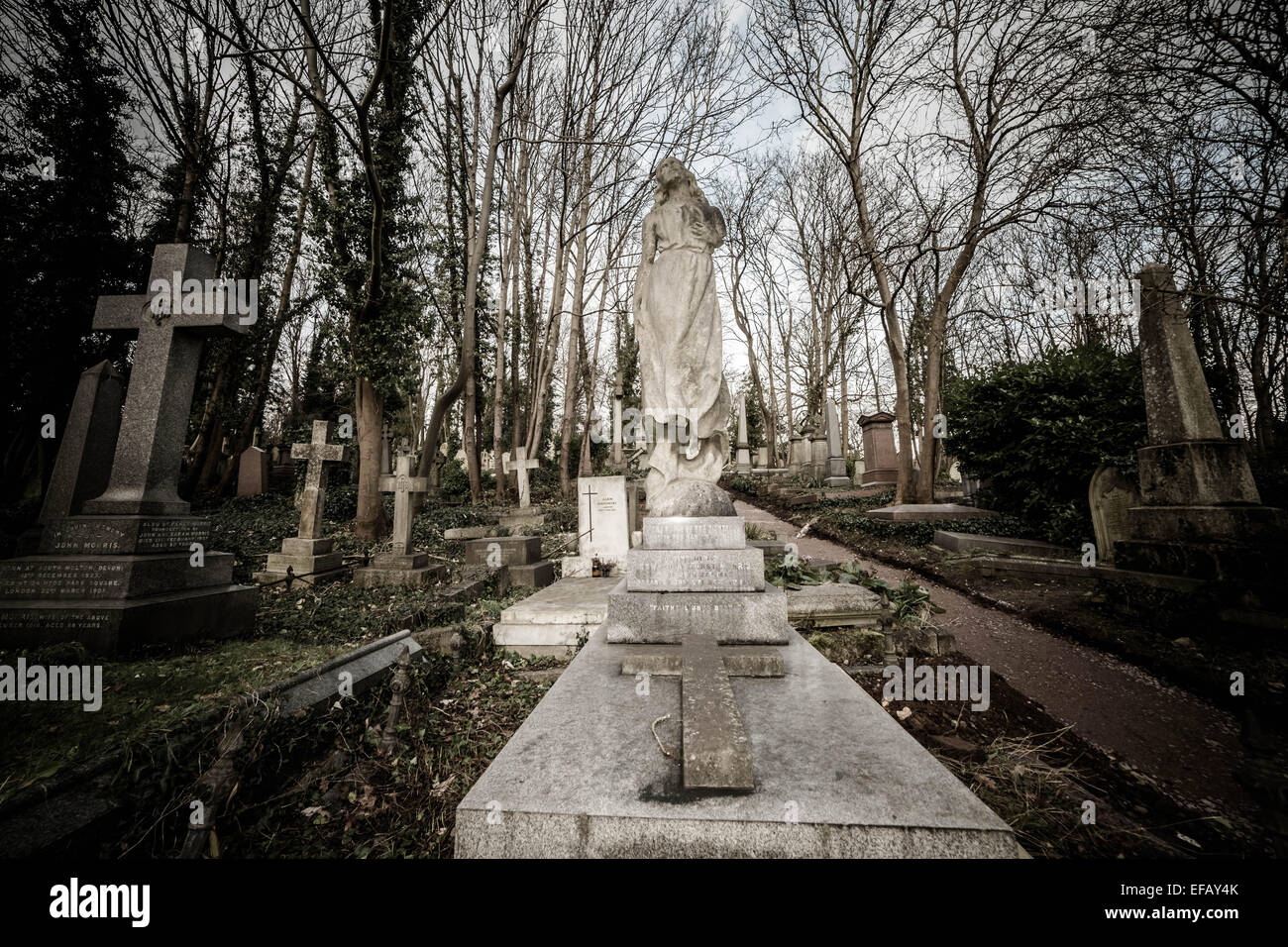 Highgate Cemetery (east) in North London, UK Stock Photo - Alamy