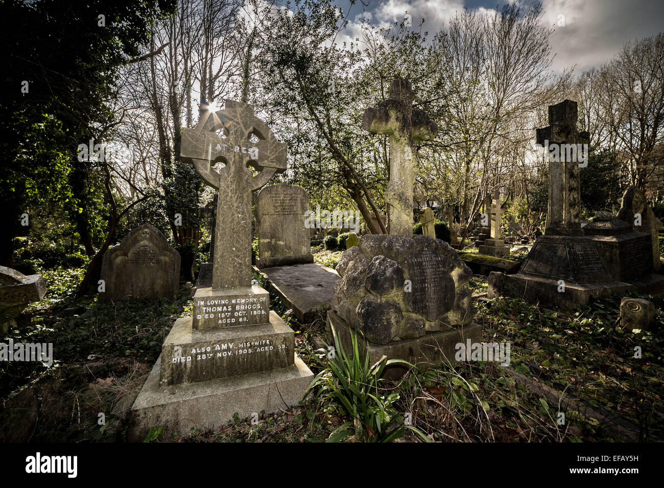 Highgate Cemetery (east) in North London, UK Stock Photo - Alamy