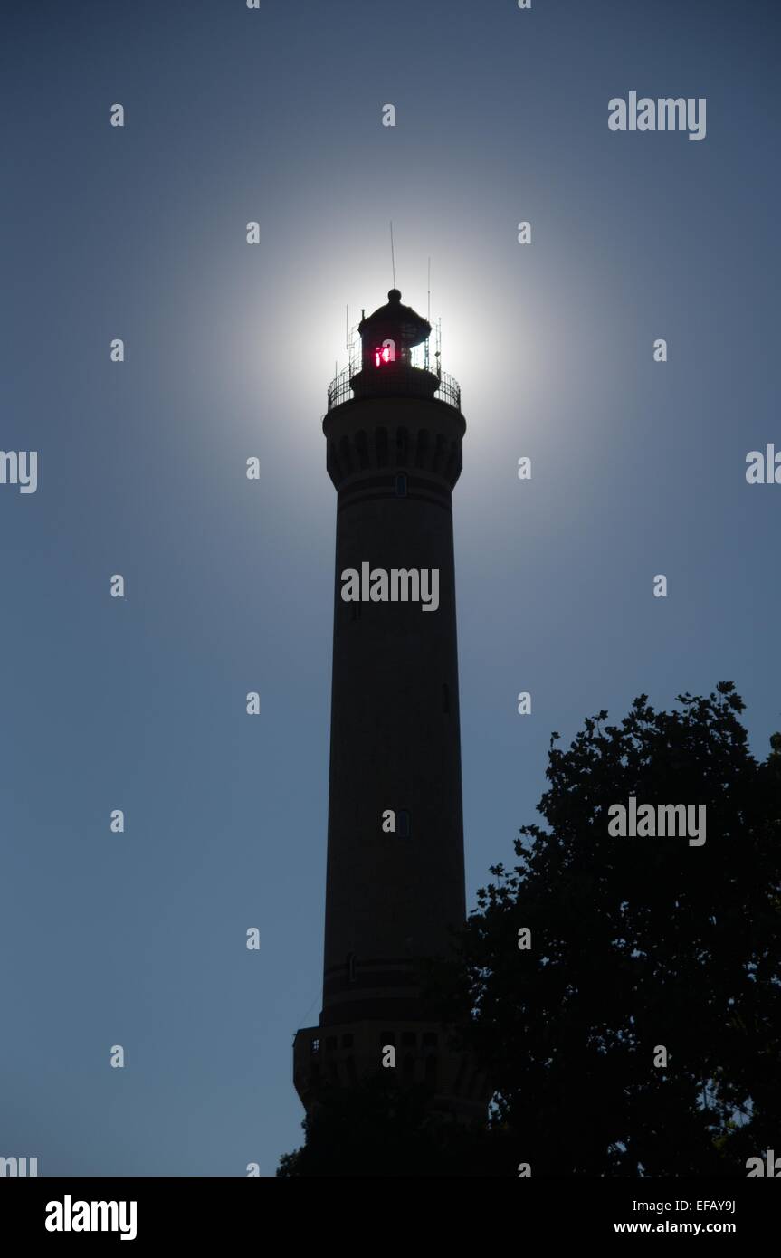 lighthouse on sky background Stock Photo - Alamy
