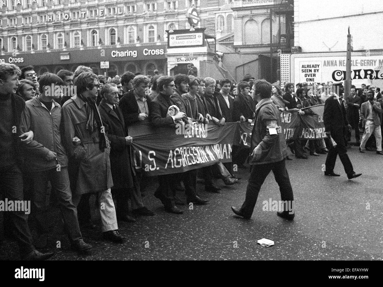 Anti war protest rally against Black and White Stock Photos & Images ...