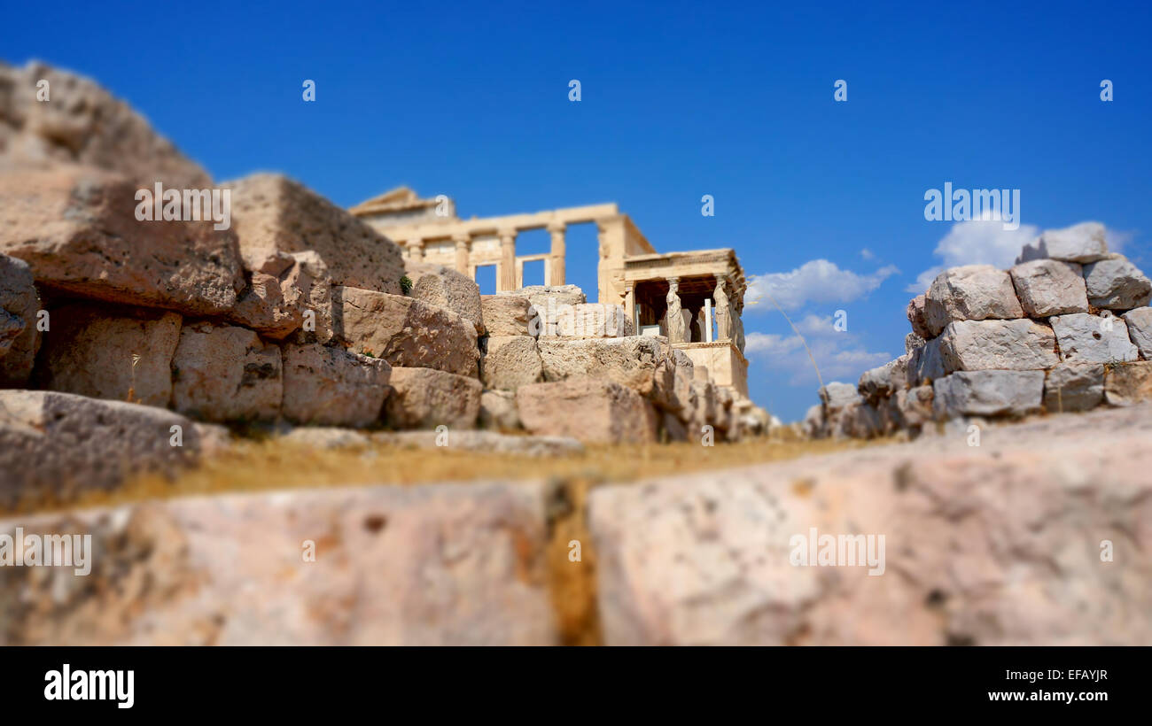 The Erechtheion temple in Acropolis, Athens, Greece Stock Photo - Alamy