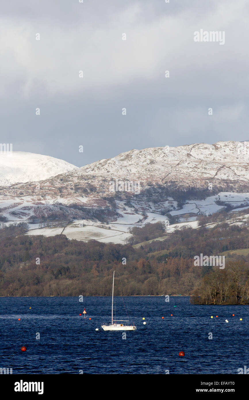 Lake Windermere, Cumbria, UK. 30th January, 2015. UK Weather: Bright ...