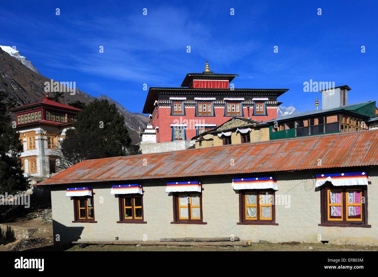 Tengboche Buddhist Monastery, Tengboche village, Everest Base Camp trek ...