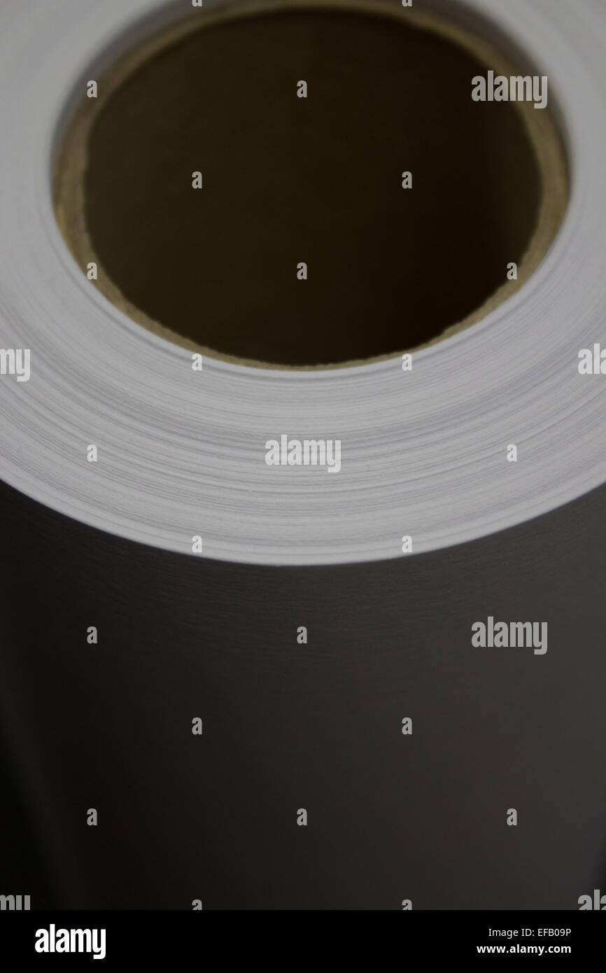 A roll of paper taken from above Stock Photo - Alamy