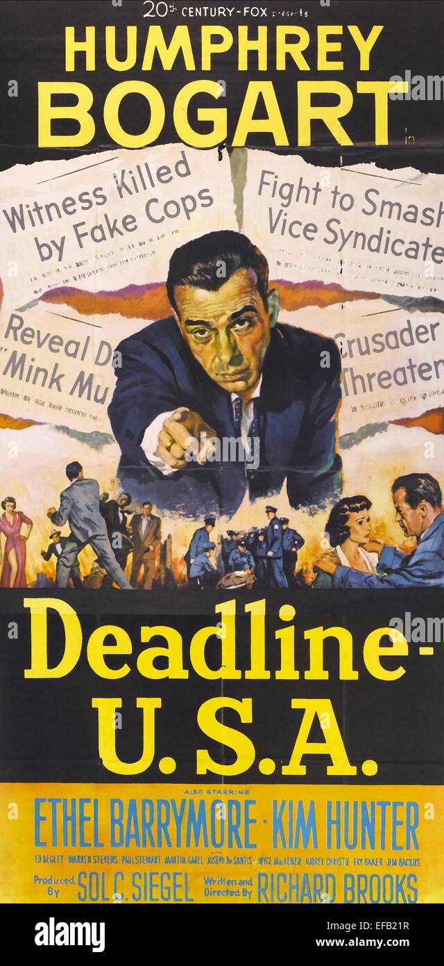 MOVIE POSTER DEADLINE (1952 Stock Photo - Alamy