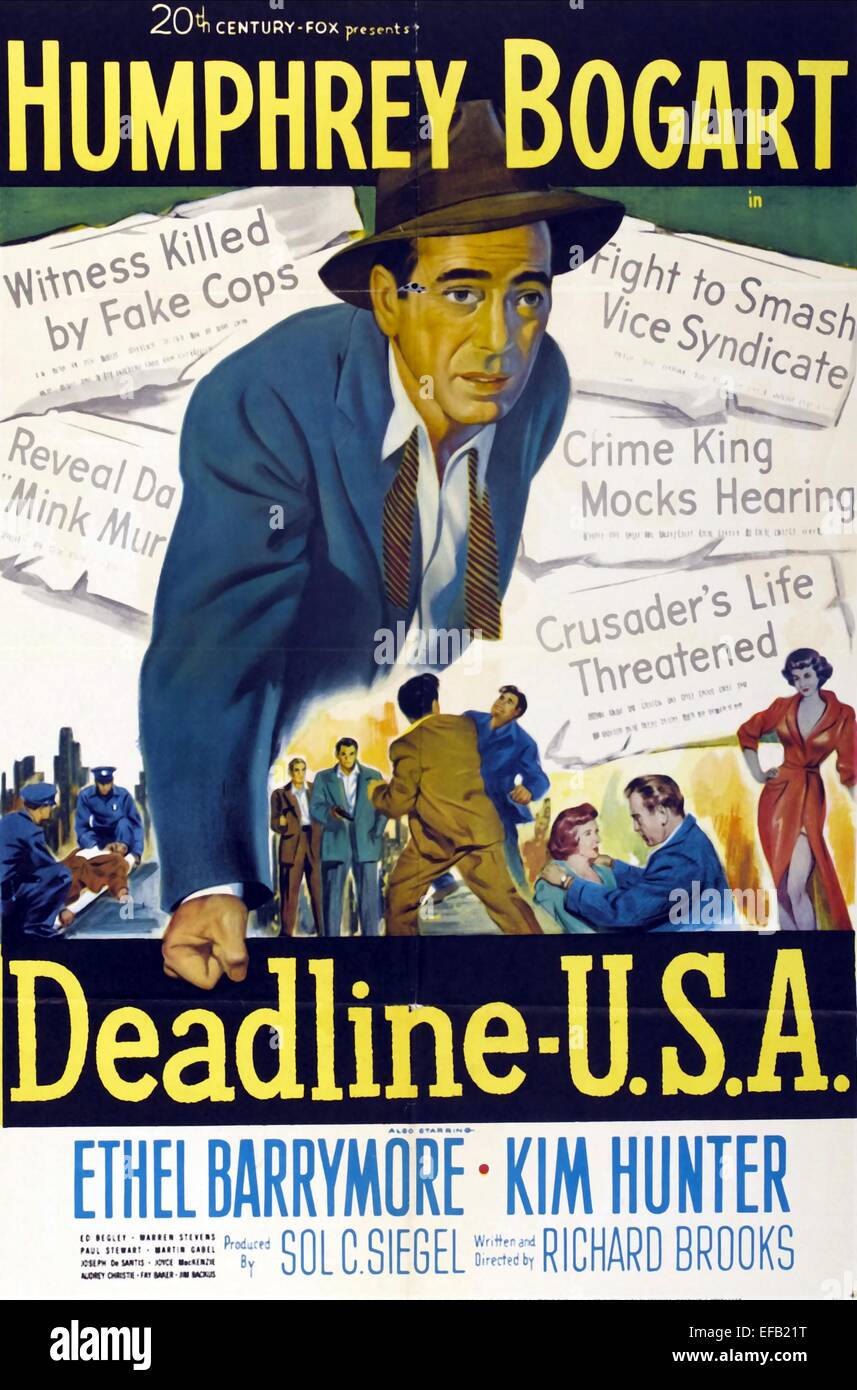 MOVIE POSTER DEADLINE (1952 Stock Photo - Alamy