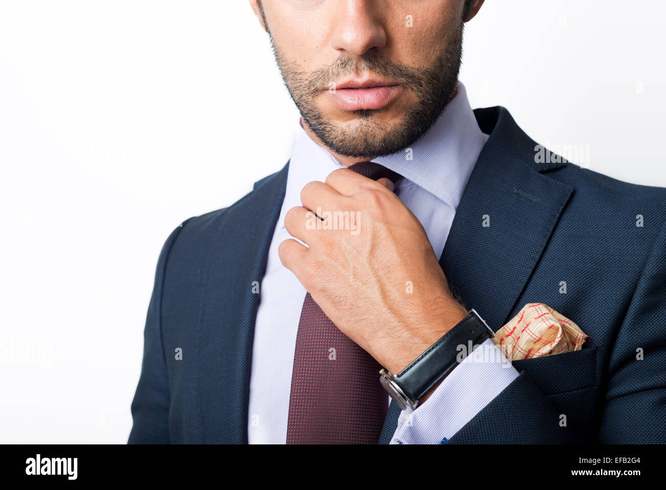 Businessman adjusting his cuffs hi-res stock photography and images - Alamy