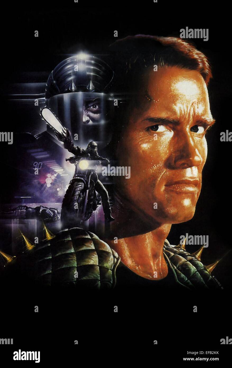 The Running Man 1987 Arnold Schwarzenegger High Resolution Stock ...