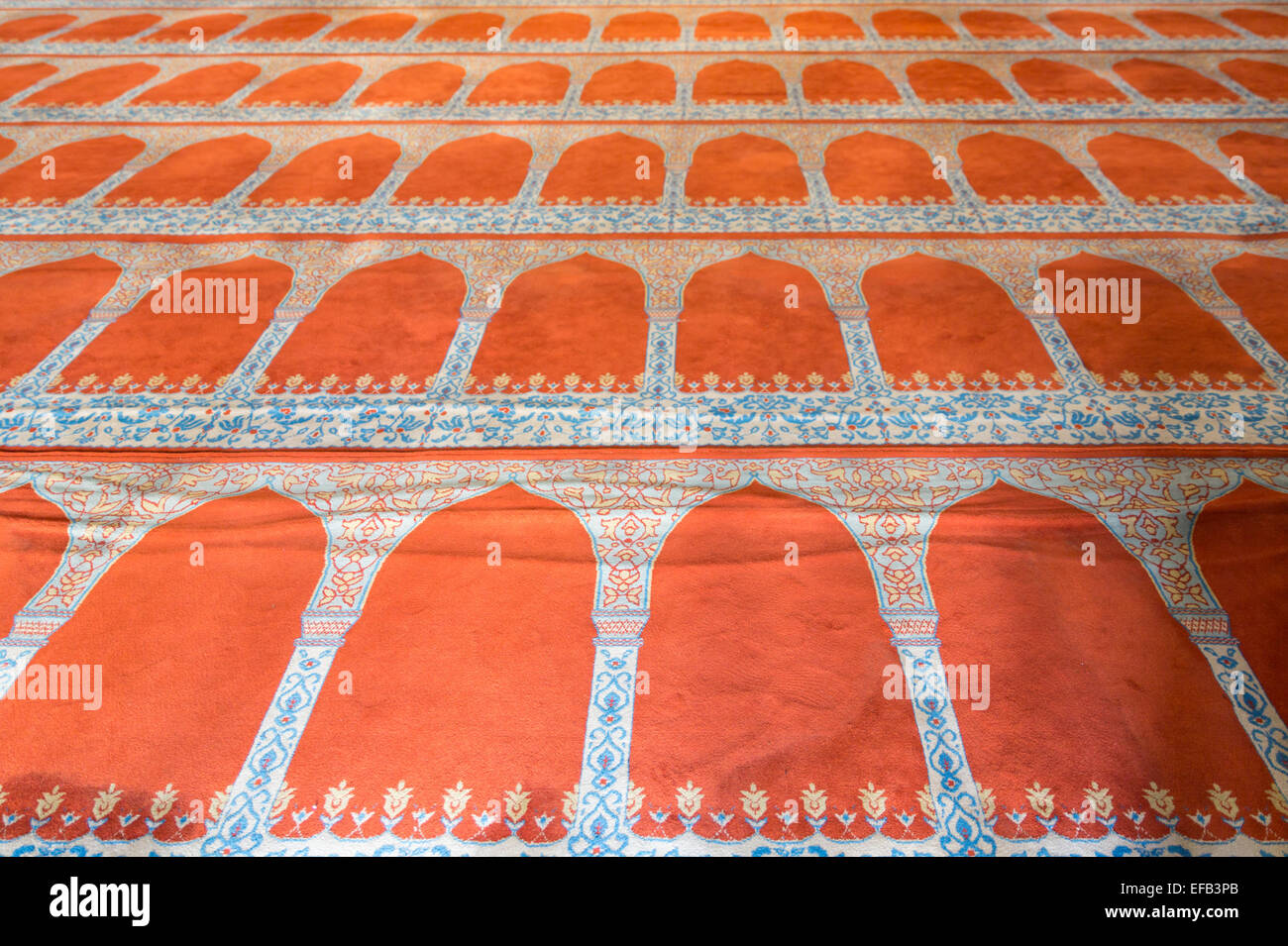 Perspective view of carpet inside blue mosque, Istanbul Stock Photo - Alamy