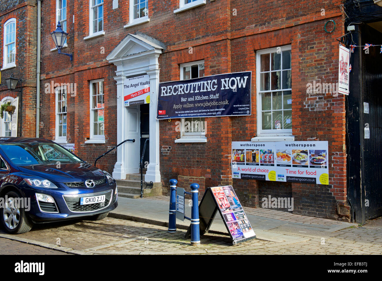The Angel Vaults in Hitchin, soon to be re-opening as a Wetherspoon pub ...
