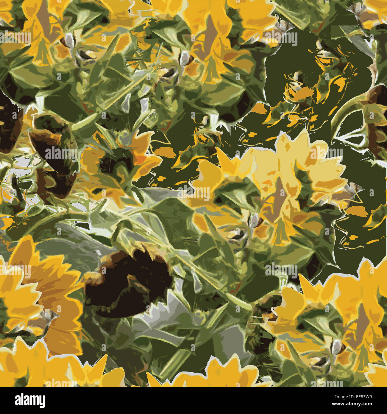 Abstract Sunflower Pattern Stock Photo - Alamy