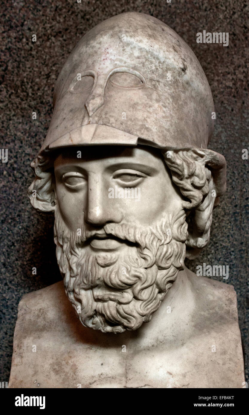 Bust of an unknown Greek strategist. Marble, Roman copy from the ...