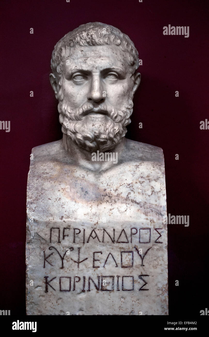 Bust of Periander bearing the inscription “Periander, son of Cypselus ...