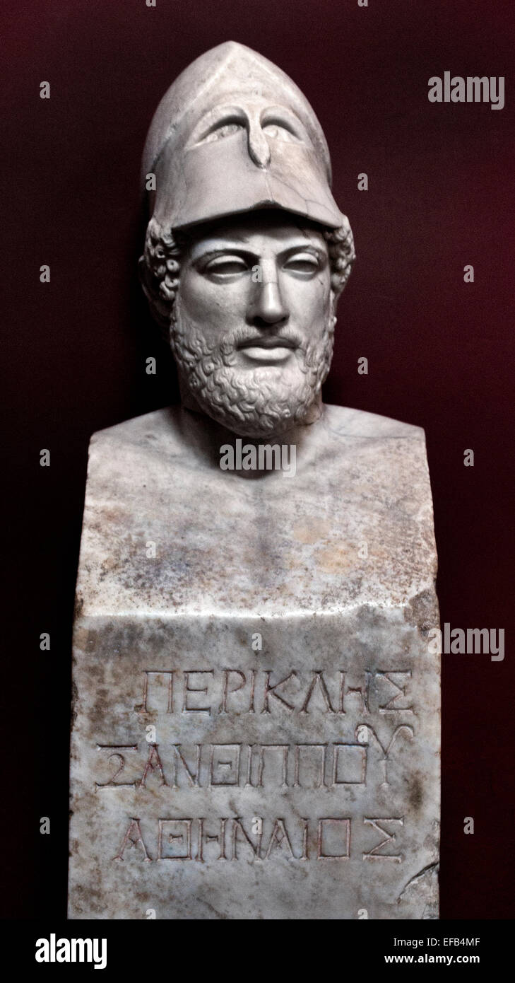 Bust of Pericles bearing the inscription “Pericles, son of Xanthippus ...