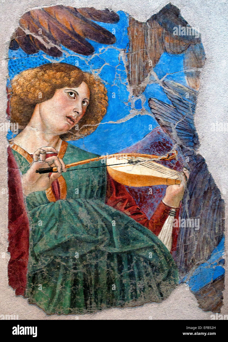 Angel playing a violin 1480 Forli Melozzo da (1438-94) Italian Pinacoteca Vatican Museum Rome ...