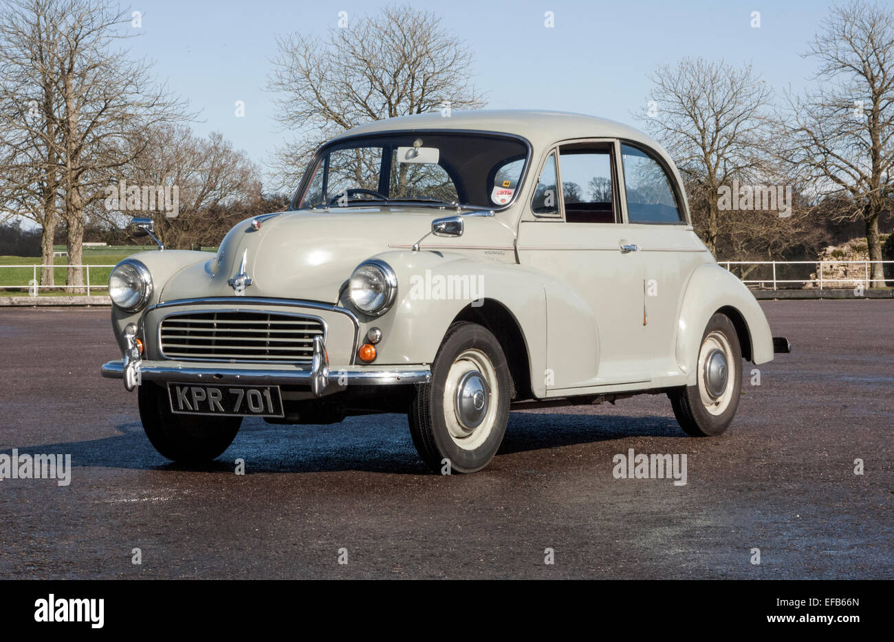 Morris Minor saloon British classic car Stock Photo - Alamy