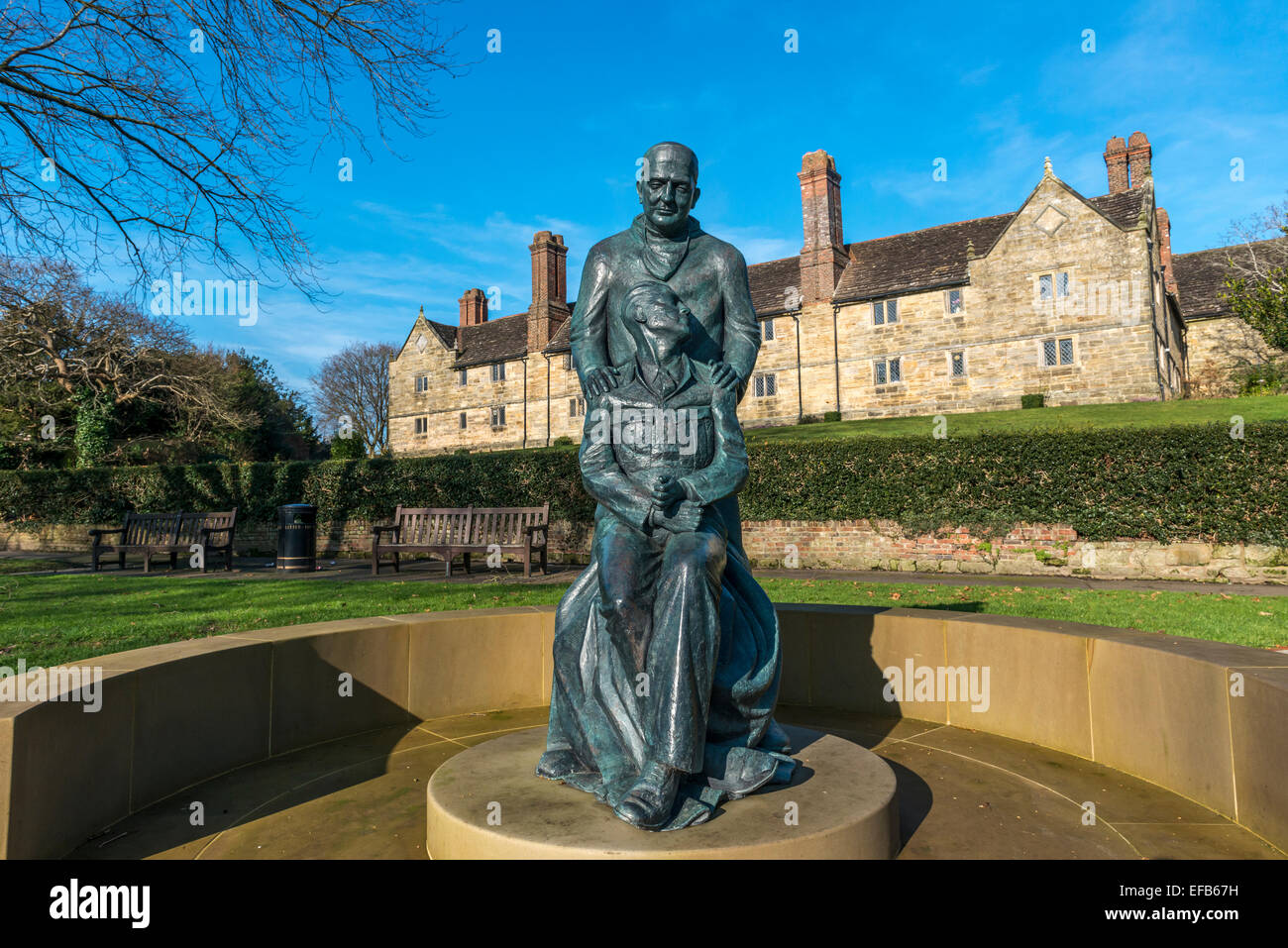 Sir Archibald McIndoe statue in East Grinstead. West Sussex. England ...