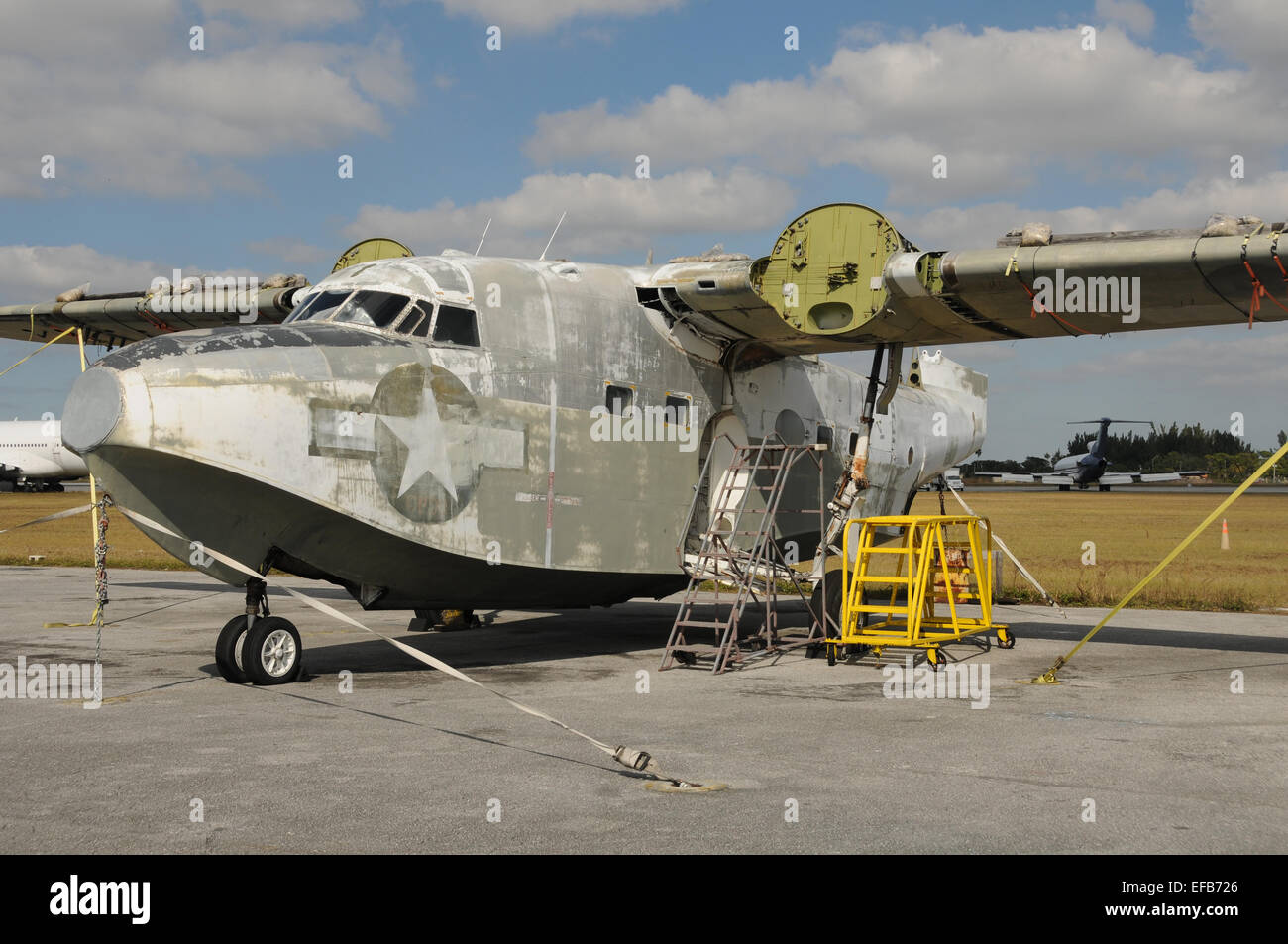 Restoration project for classic retro flying boat Stock Photo - Alamy